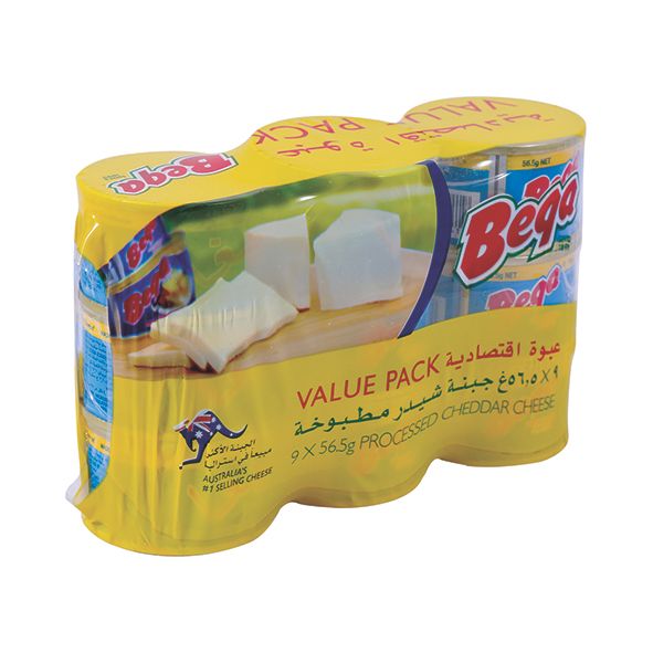Buy Bega Processed Cheddar Cheese 56.5 G X 9 Pcs Promo Online in ...