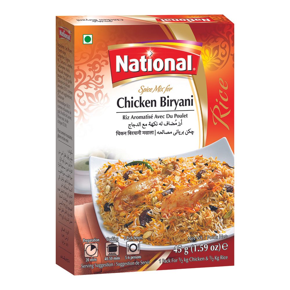 Buy National Foods Chicken Biryani spice Mix 45g Online in Oman ...