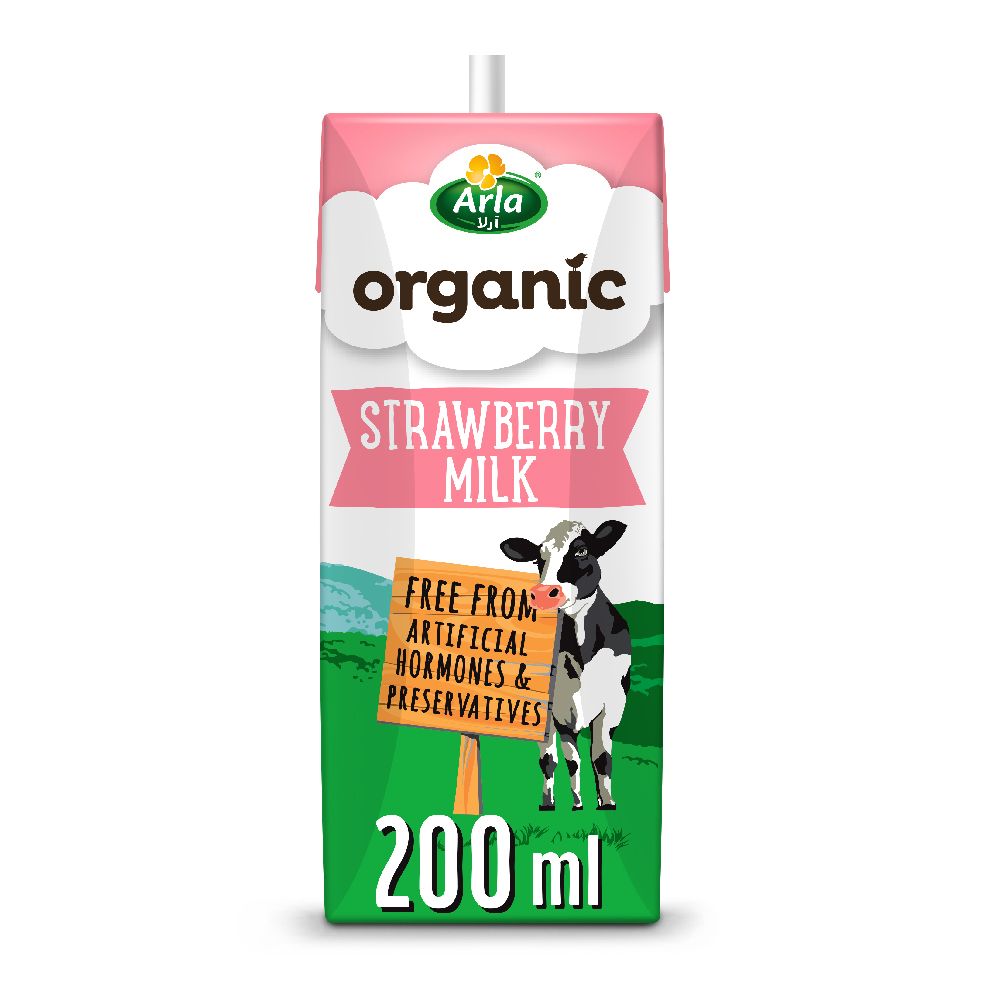 Buy Arla Organic Strawberry Low Fat UHT Milk, 200ml Online in Kuwait ...