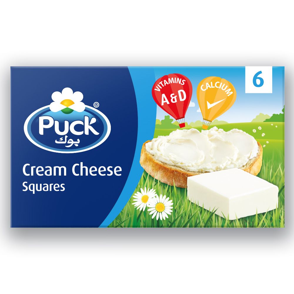 Buy Puck 6 Portions Square Cream Cheese, 108g Online in Oman | Talabat Oman