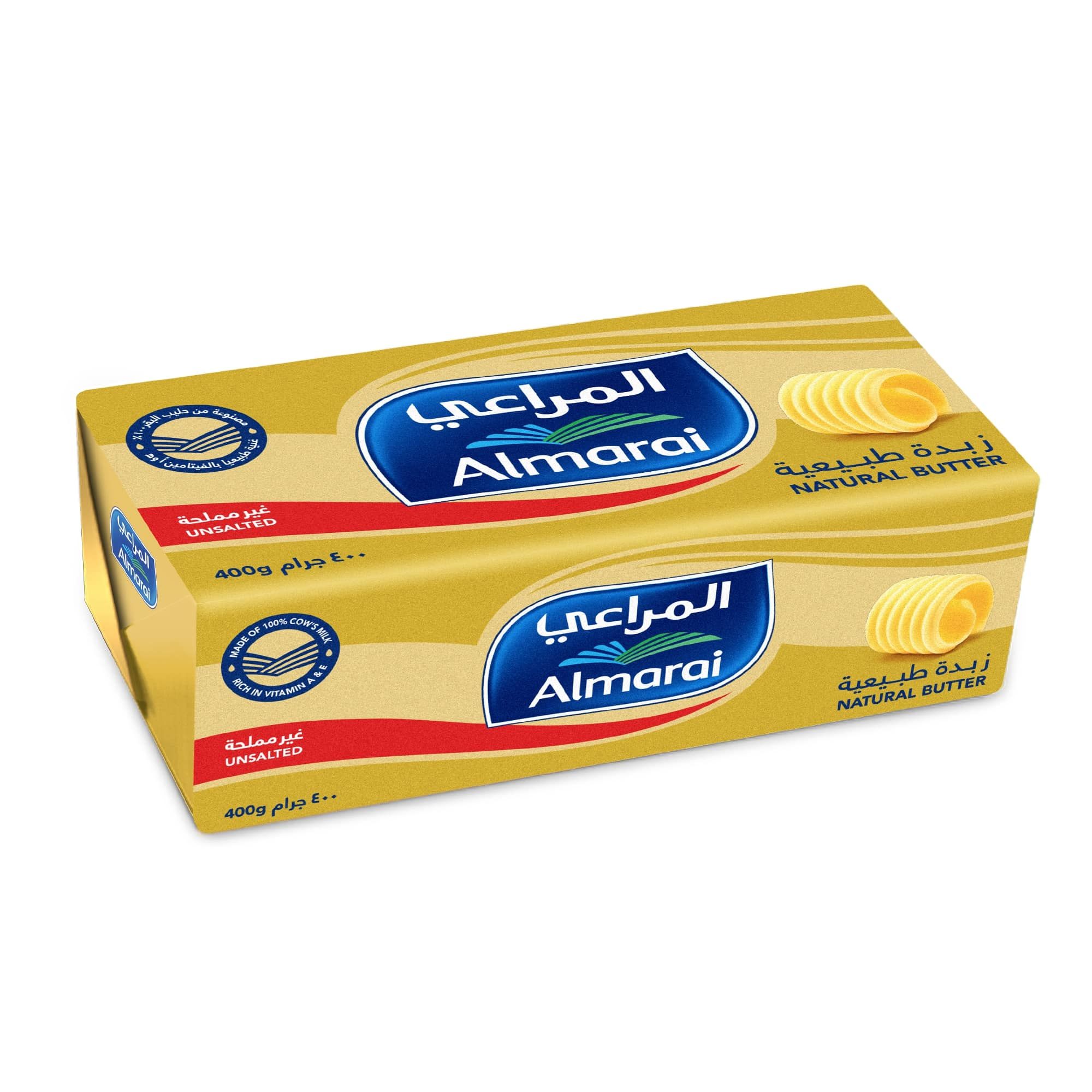 Buy Almarai Natural Unsalted Butter, 400g Online in Oman | Talabat Oman