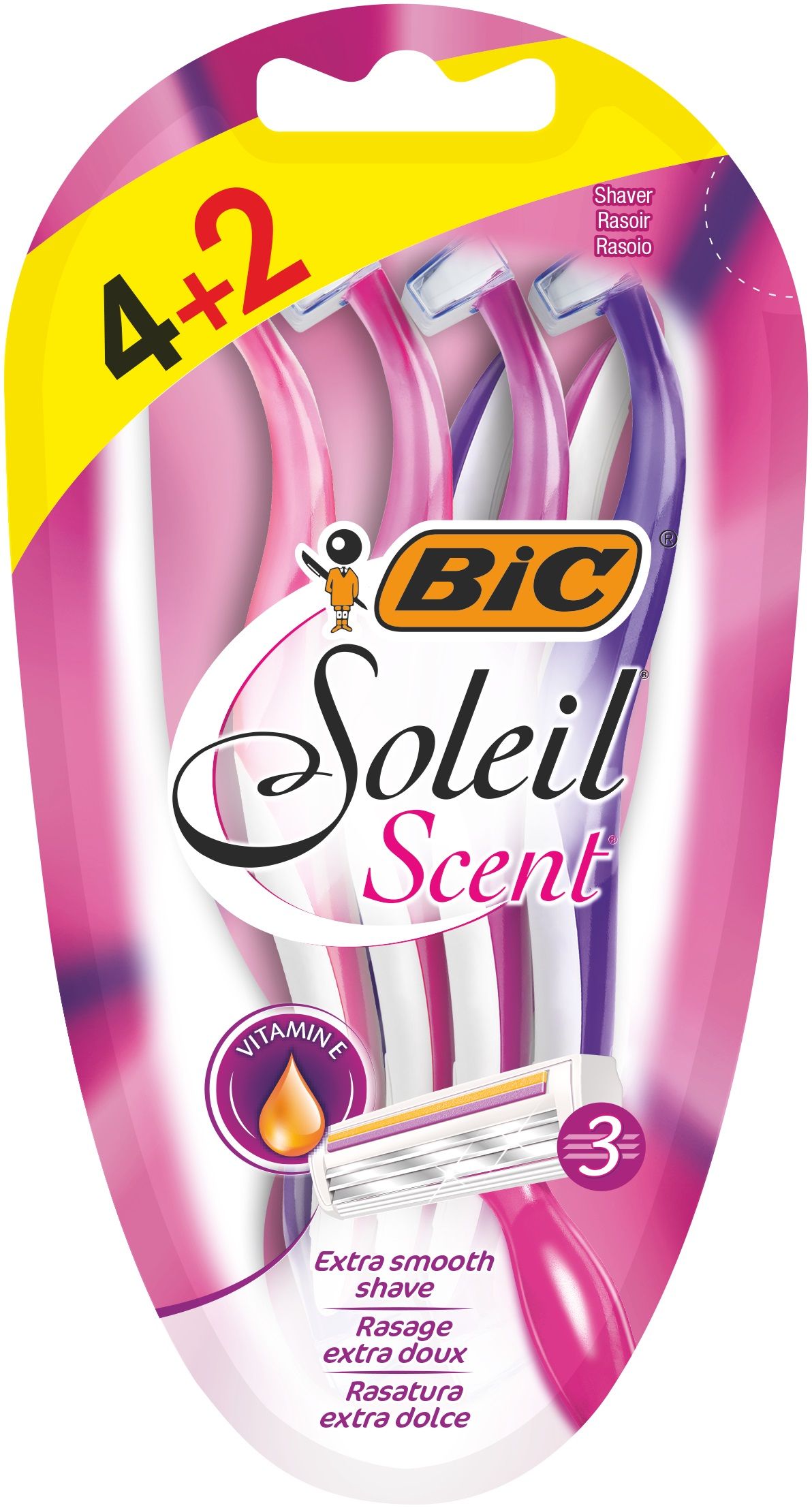 Buy Bic Soleil Scent Lady Triple Blade Disposable Shaver Blister, Pack ...