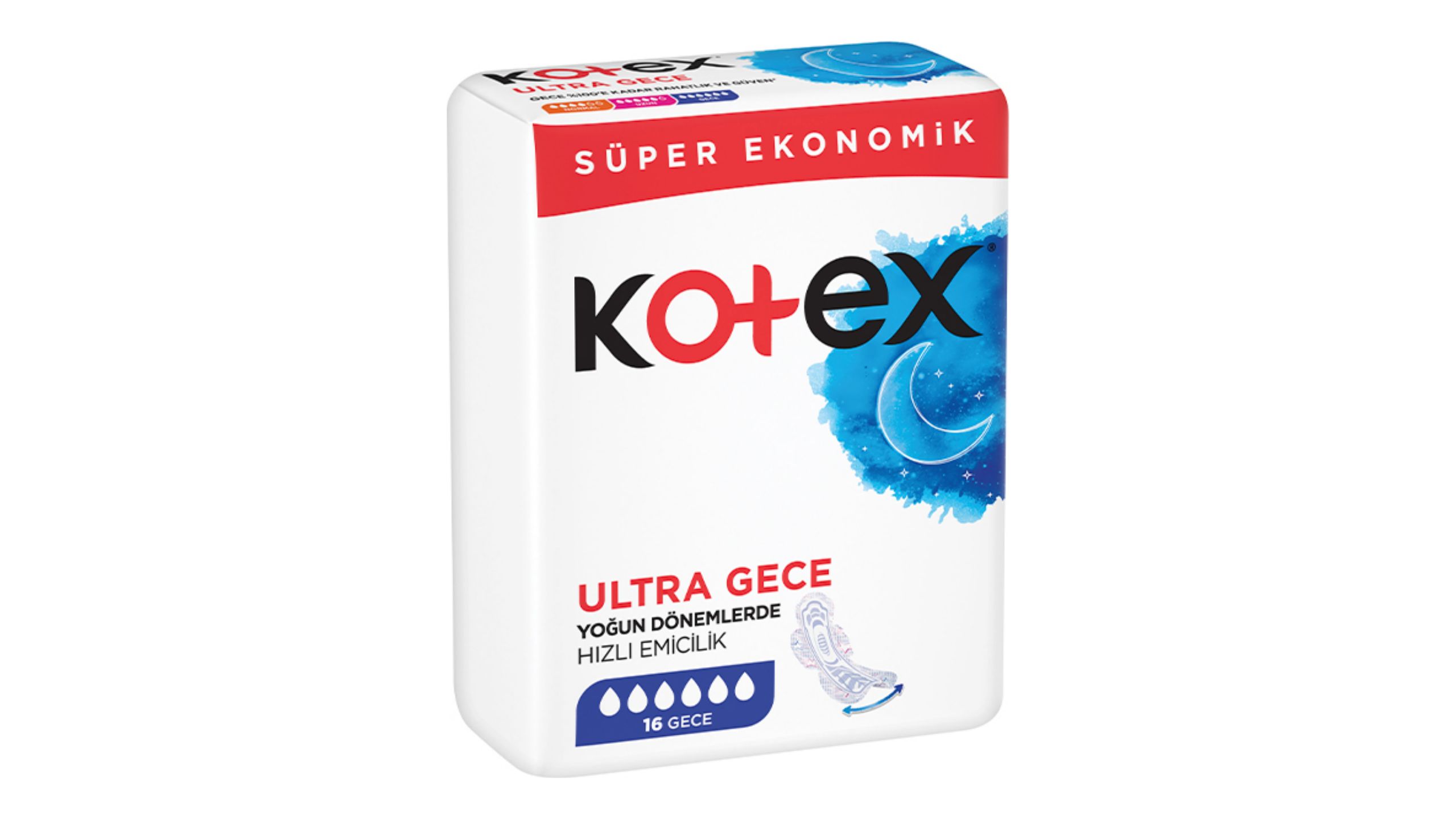 Kotex Ultra Gece Hijyenik Ped 16'lı - yemeksepeti.com