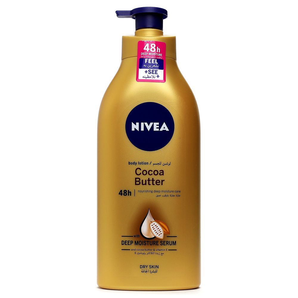 Buy NIVEA Body Lotion Dry Skin, Cocoa Butter Vitamin E, 625 ml Online in UAE | Talabat UAE