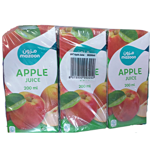 Buy Mazoon UHT Juice apple 200 ml x 6 Online in Oman | Talabat Oman