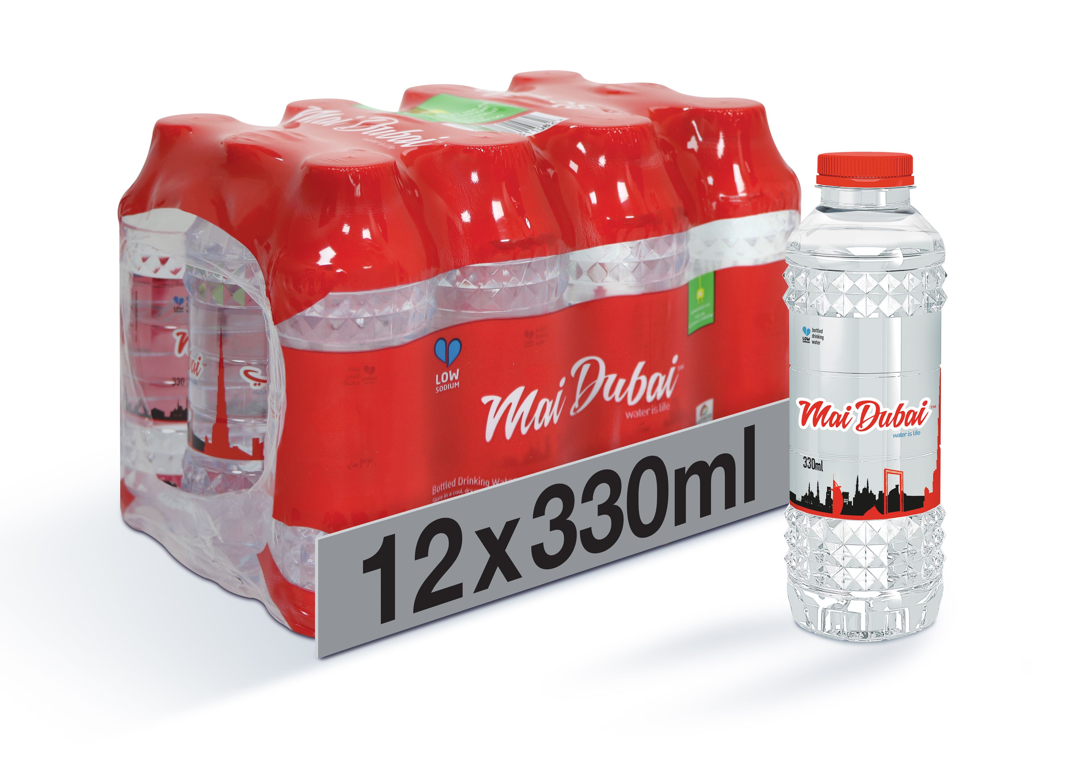 Buy Mai Dubai Water Bottle 330 ml x 12 Online in UAE | Talabat UAE