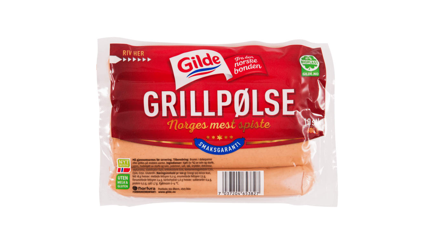 Gilde Grillpølse | 600g - foodora.no