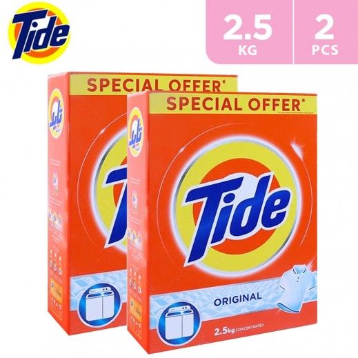 Buy Tide Automatic Laundry Detergent Powder Original Scent 2.5 Kg x 2pcs Online in Kuwait ...