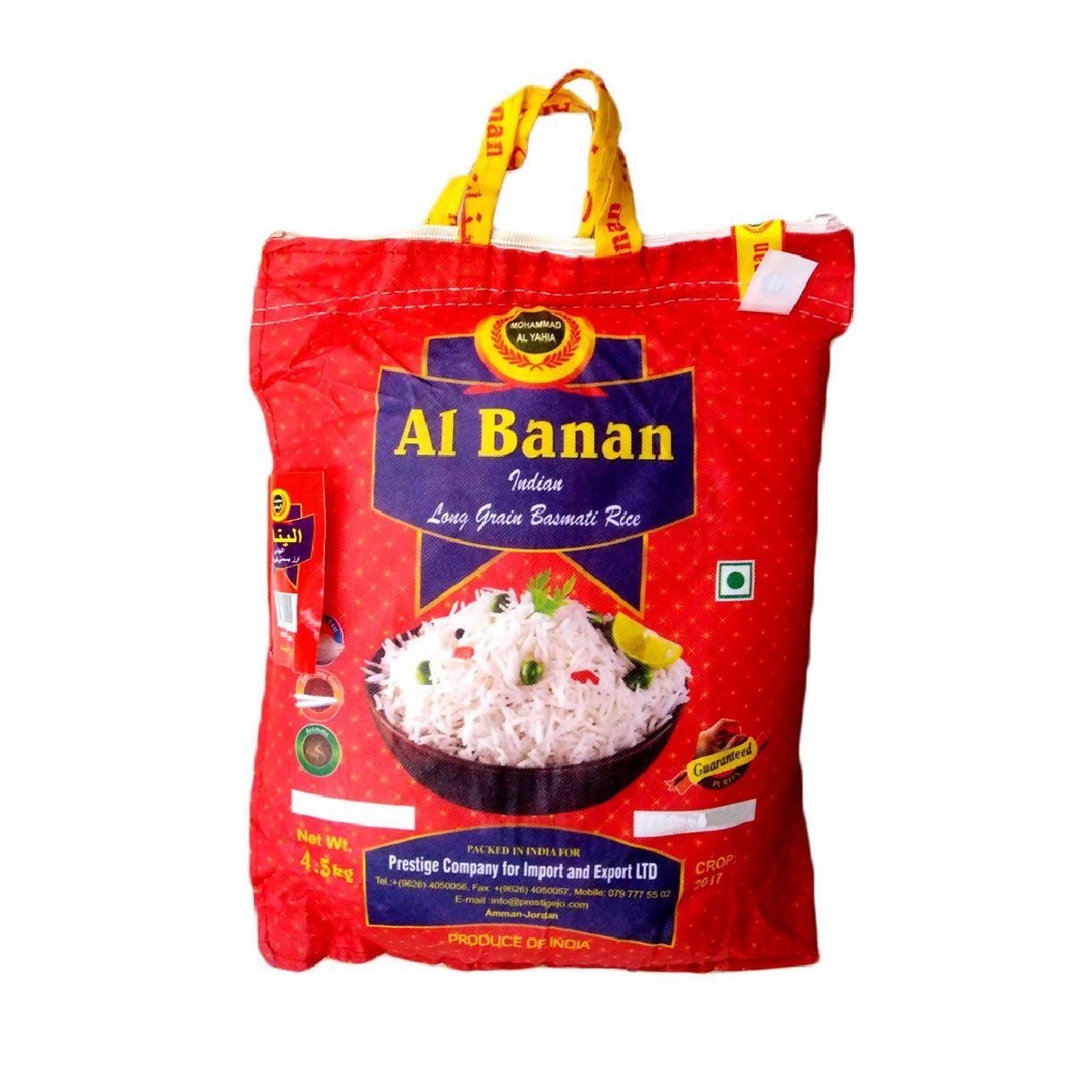 Buy Al Banan Rice, 4kg Online in Jordan | Talabat Jordan