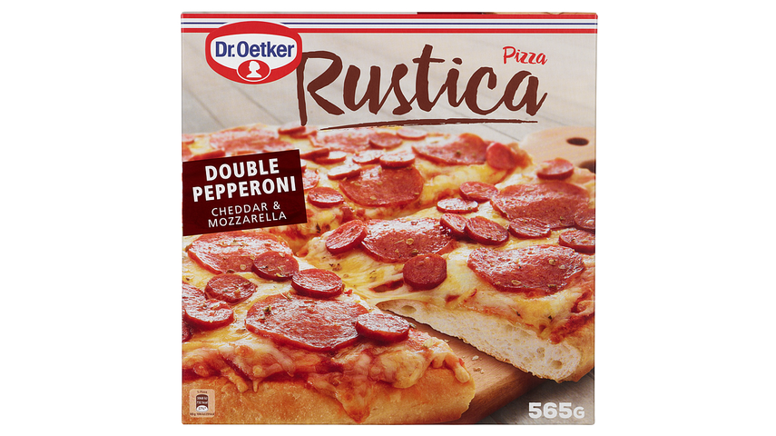 Dr. Oetker Pizza Rustica Double Pepperoni | 565g - foodora.no