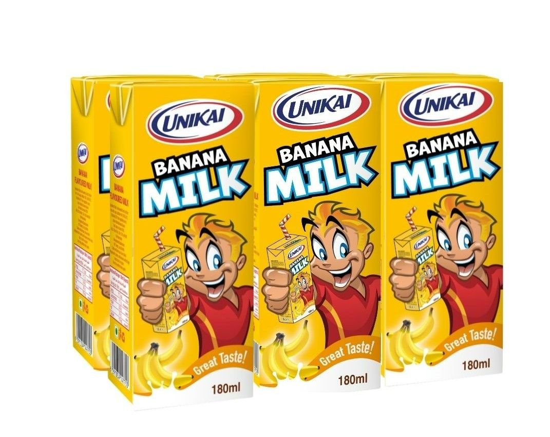 اشترِ Unikai Long Life Banana Milk 180 ml x 6 pcs أونلاين في الإمارات ...