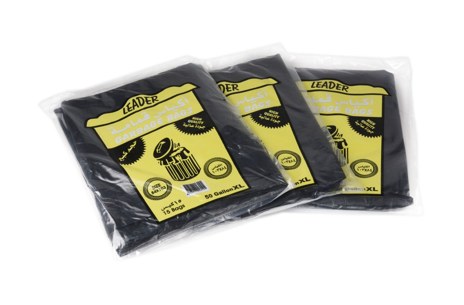 Buy Leader garbage Bag Size 103 x 83 x 3 pcs Online in Kuwait | Talabat ...
