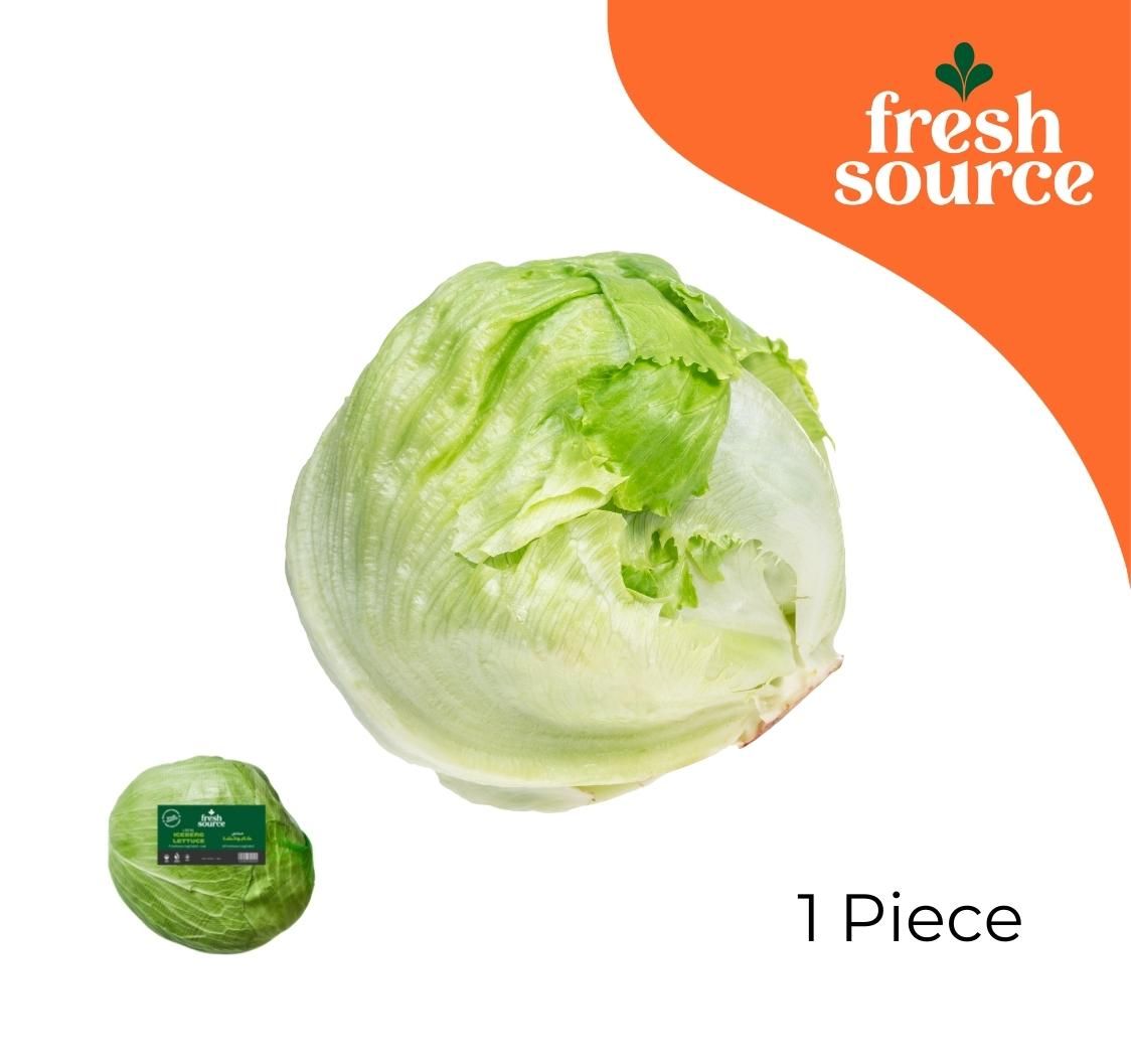 Buy Fresh Source Iceberg Lettuce 1 Piece Online in Egypt | Talabat Egypt