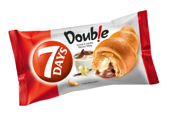 Buy 7 Days Double Croissant with Cocoa & Vanilla Filling, 55g Online in ...