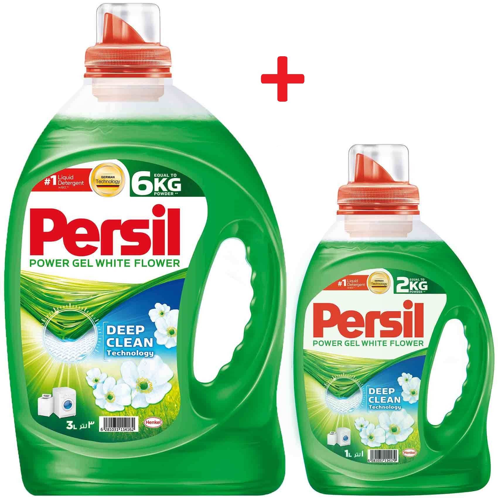 Buy Persil White Flowers Gel Detergent, 2.9L + 1L Online in Jordan ...