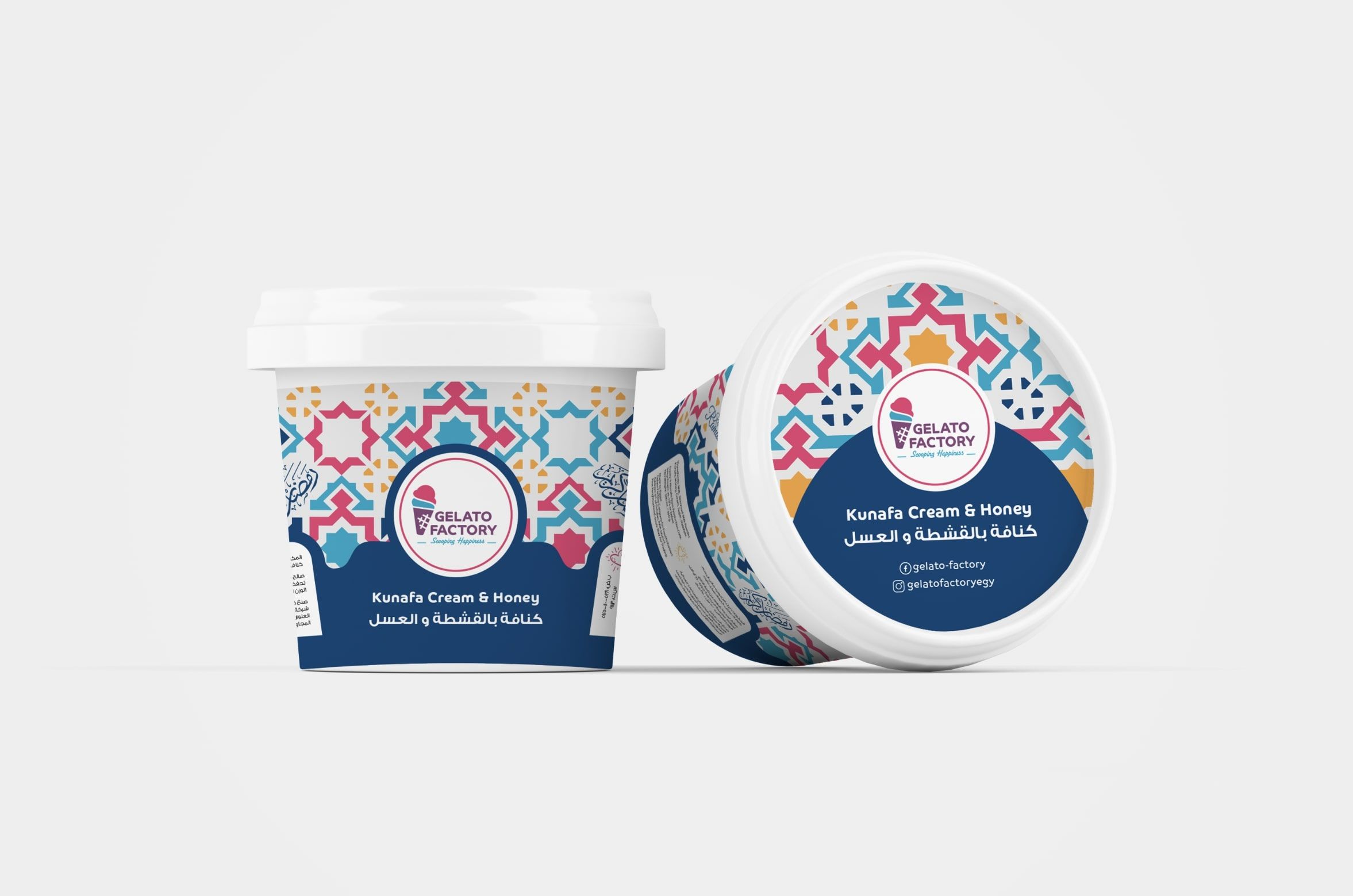 اشترِ Gelato Factory Kunafa Cream & Honey Ice Cream, 500ml أونلاين في ...