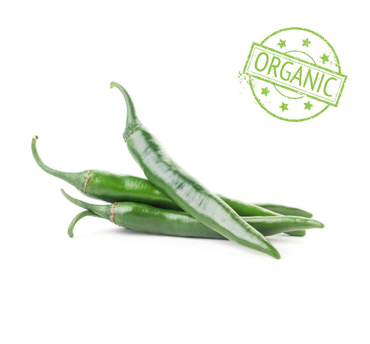 Buy Organic Green Hot Pepper 500gm Online in Oman | Talabat Oman