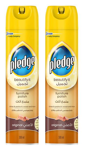Buy Pledge Natural Furniture Polish 300ml, 2 Pieces Online in Bahrain ...
