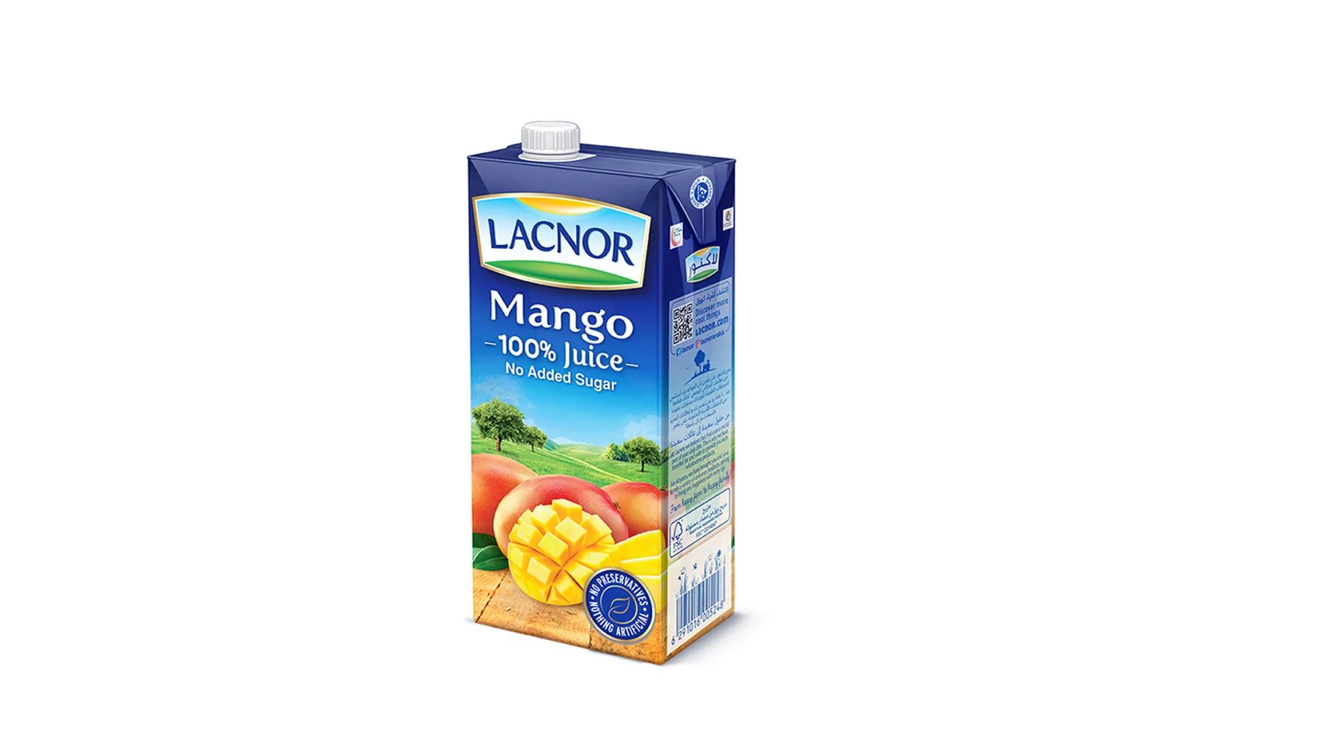 Buy Lacnor Mango 100% Juice No Added Sugar 1 L Online in UAE | Talabat UAE