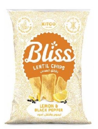 Buy Kitco Bliss Lentil Chips Lemon & Black Pepper 34 g Online in Kuwait ...
