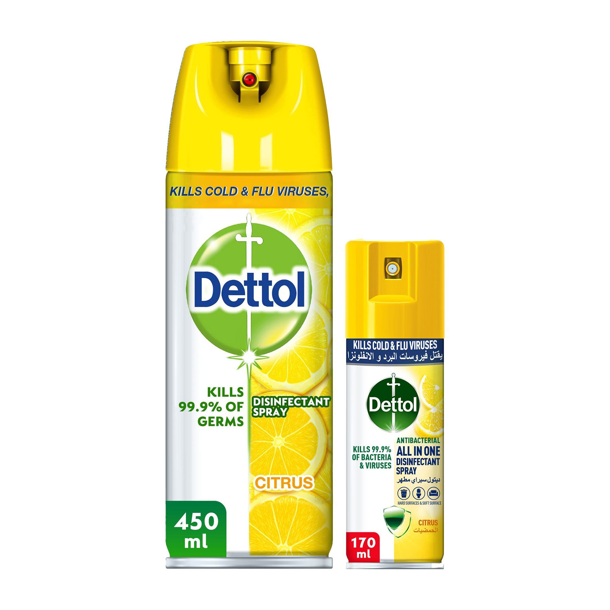 Buy Dettol Citrus Antibacterial All in One Disinfectant Spray, 450ml ...