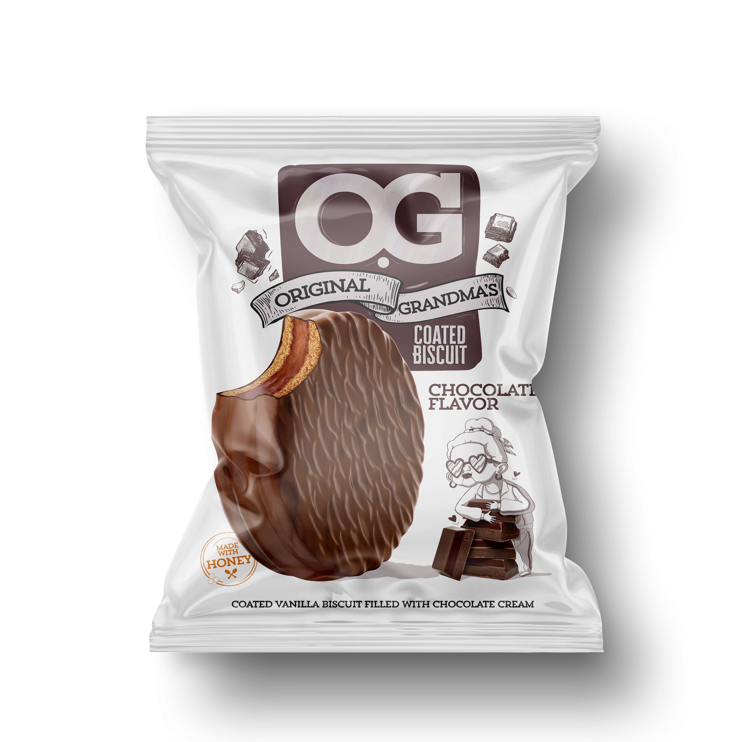 Buy Original Grandma's Chocolate Coated Biscuit Filled with Chocolate ...