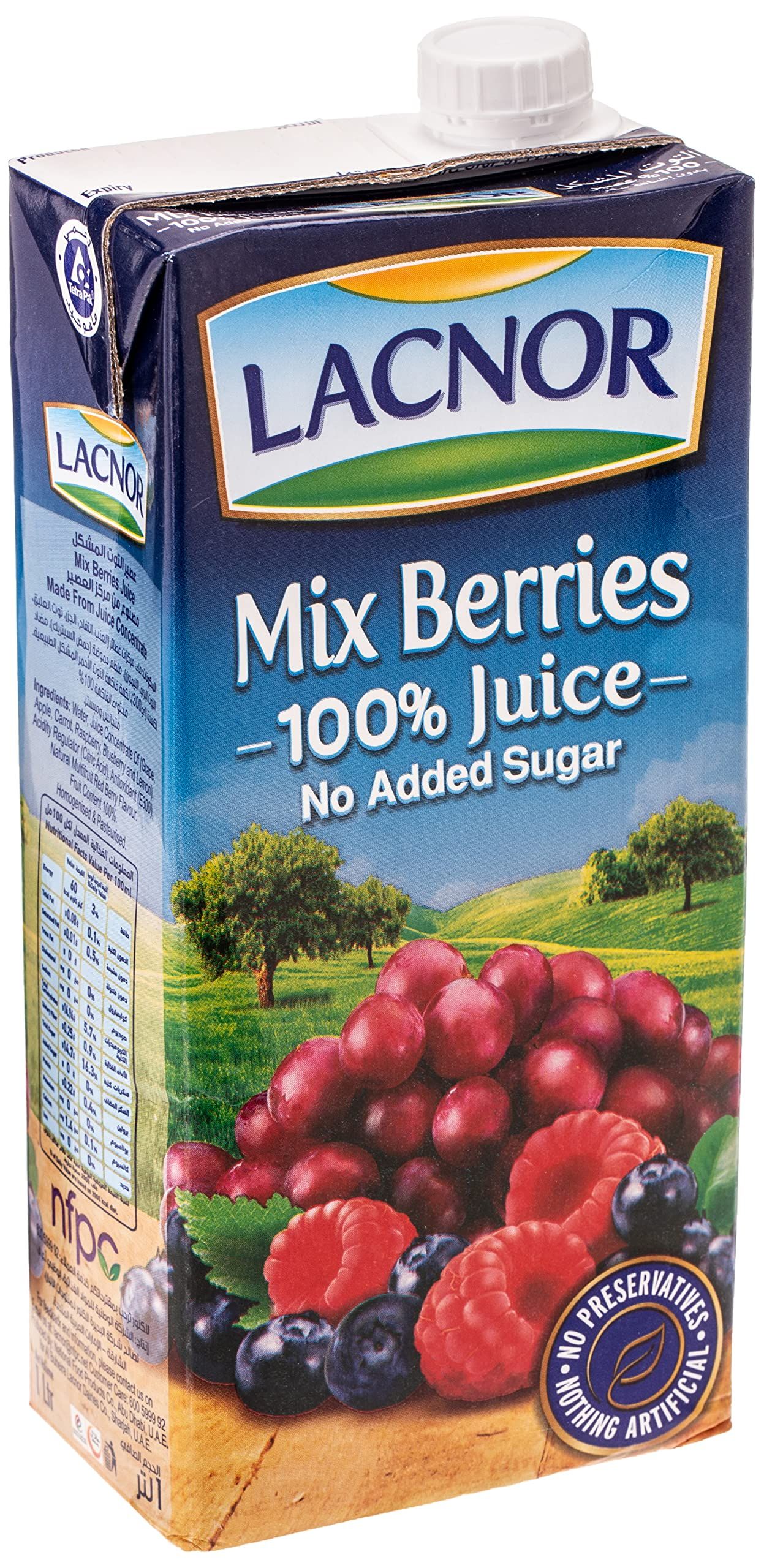 Buy Lacnor Essentials Mix Berry Juice 1 ltr Online in UAE | Talabat UAE