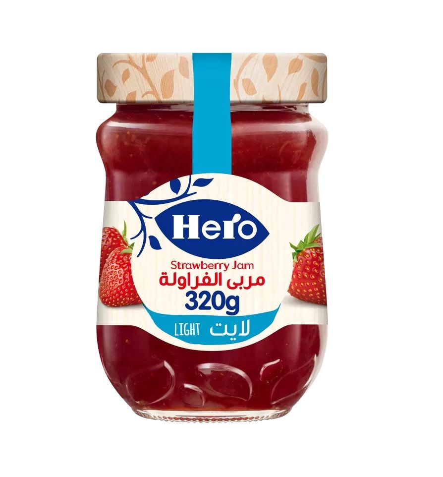 Buy Hero Light Strawberry No Added Sugar Jam 320 g Online in Egypt | Talabat Egypt