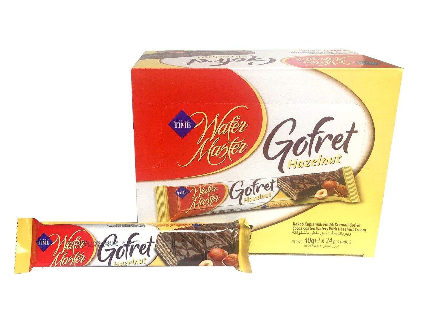Buy Cizmeci Times Wafer Master Gofret Hazelnut Wafer Bars, 24x20g ...