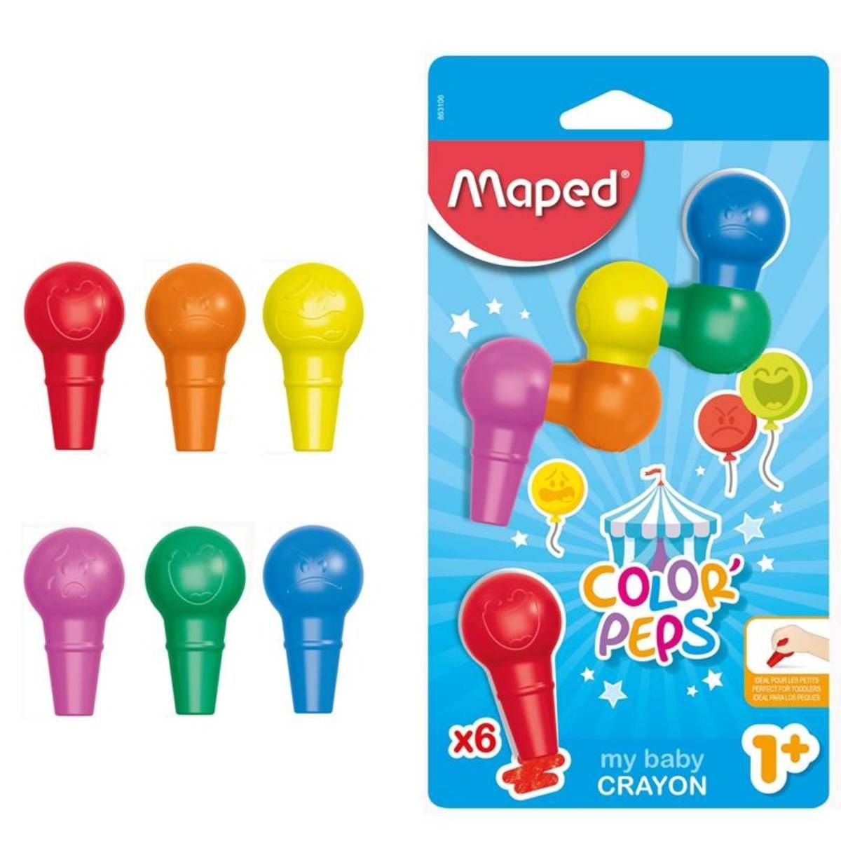 Buy Maped Plastic Crayons Color Peps Early Age Baby Online in Jordan ...