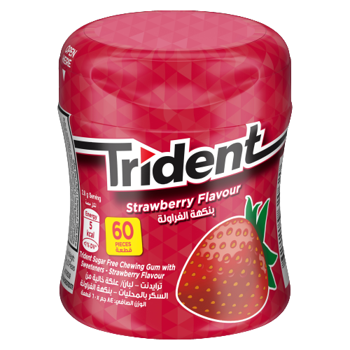 Buy Trident Strawberry Chewing Gum Bottle - 60 Pcs Online in Egypt ...
