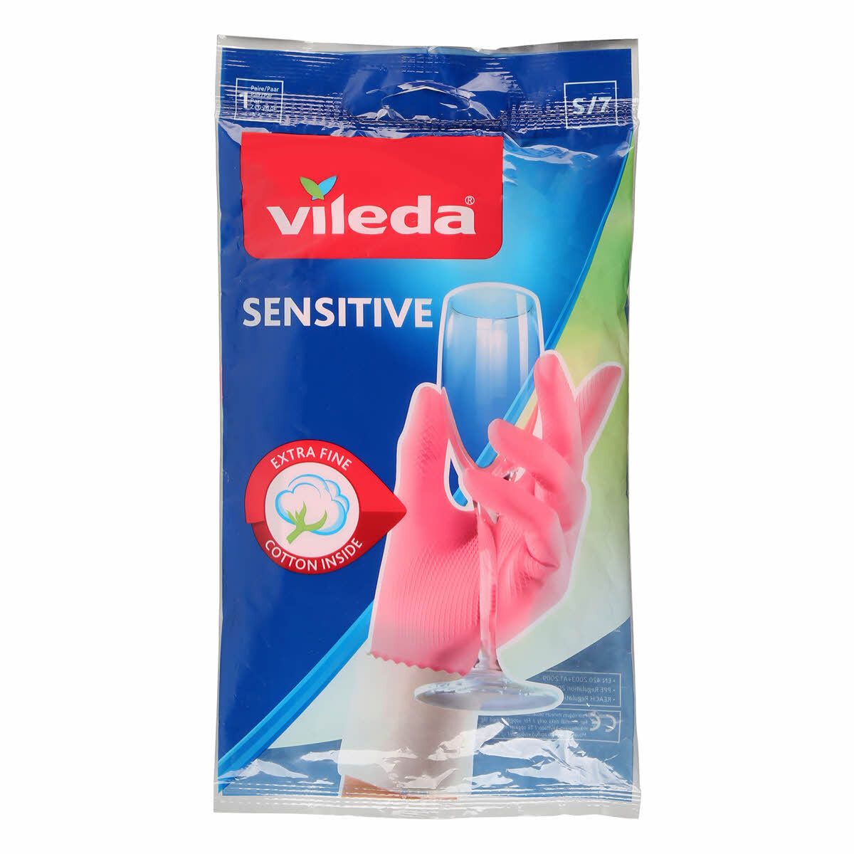 Buy Vileda Sensitive Gloves - Small, 1 Pair Online in Kuwait | Talabat ...