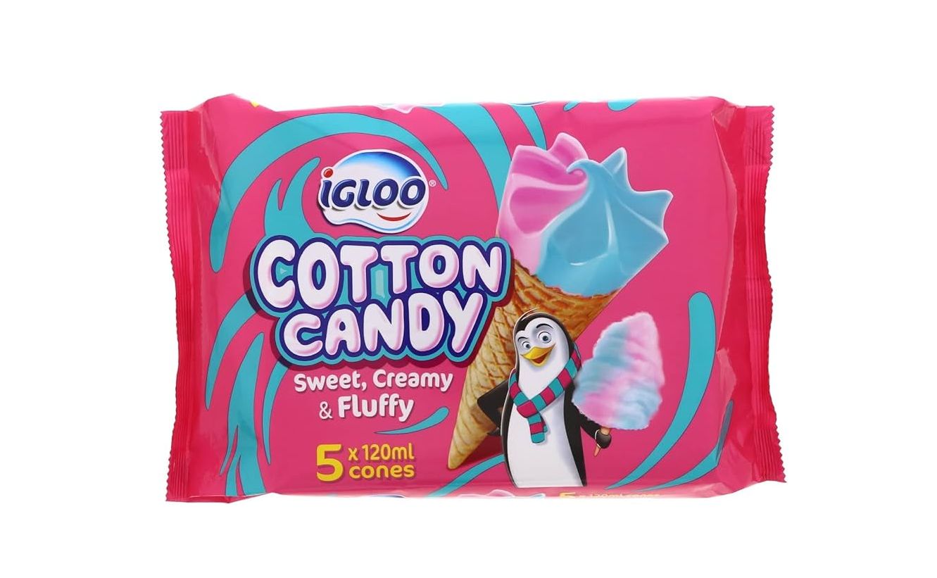 Buy Igloo Rosetta Cotton Candy Ice Cream Cone, 5 x 120 ml Online in ...