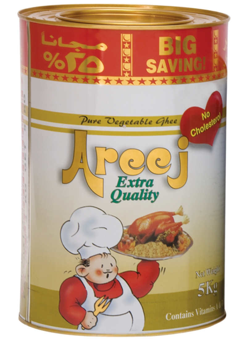 Buy Areej Vegetable Ghee, 1 Kg + 200 g Extra Free (20% Extra) Online in Oman | Talabat Oman