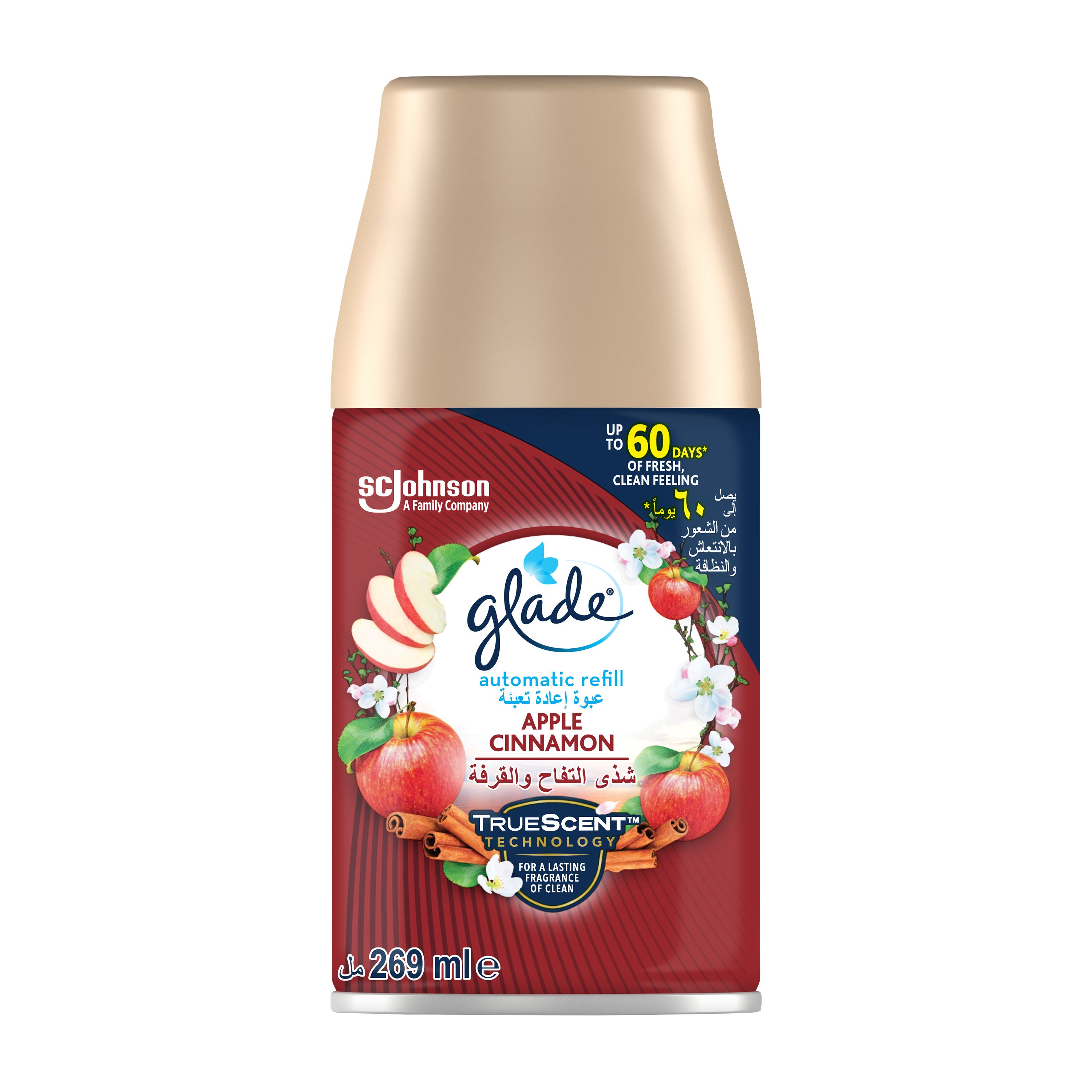 Buy Glade Automatic Air Freshener Spray Refill Apple Cinnamon, 269ml ...