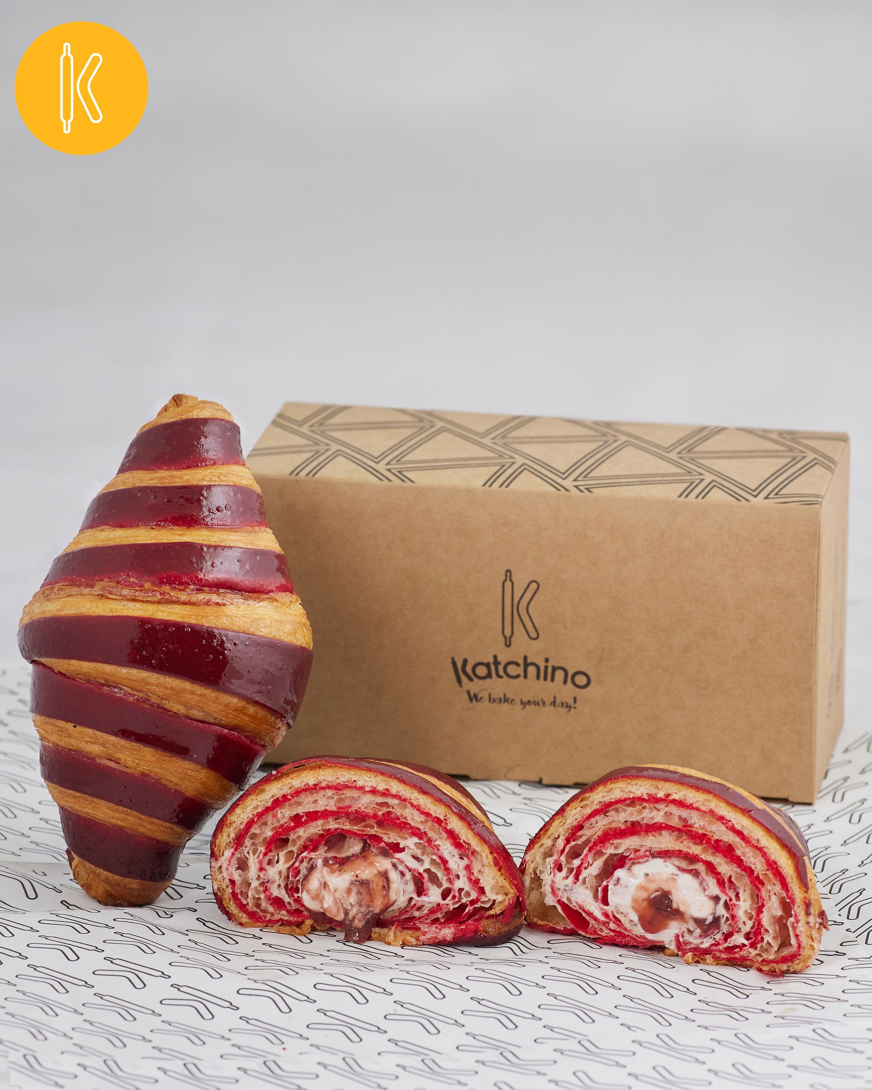 Buy Katchino Croissant Strawberry & Cream Online in Egypt | Talabat Egypt
