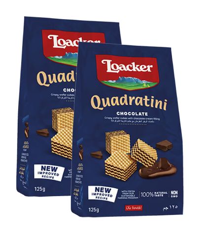 Buy Loacker Quadratini Assorted Chocolate Wafer, 125g, 2 Pieces Online ...