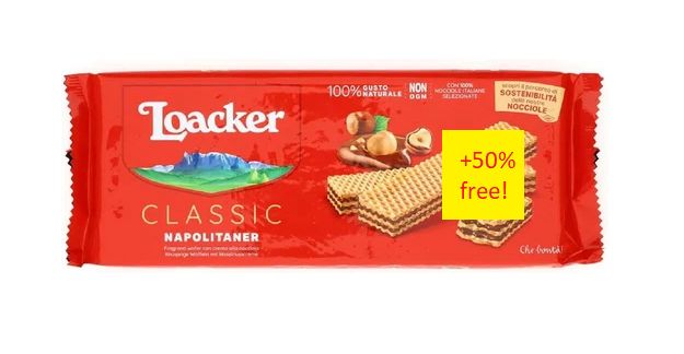 Buy Loacker Classic Napolitainer Wafer, 262.5g + 50% Free Online in ...