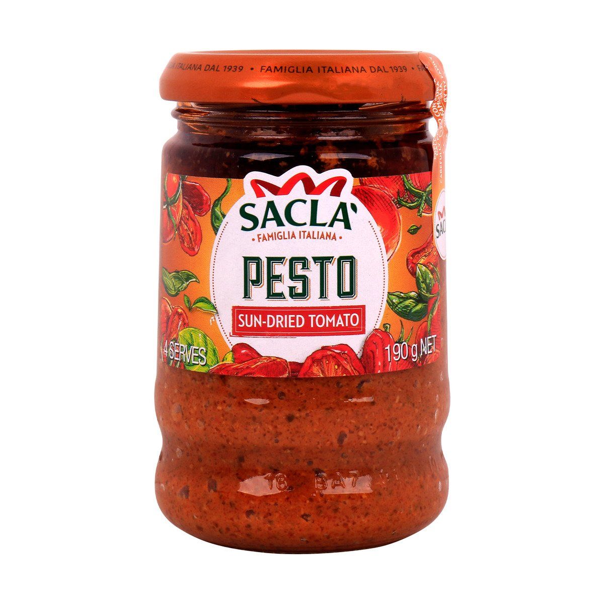 Buy Sacla Red Pesto 190 g Online in UAE | Talabat UAE