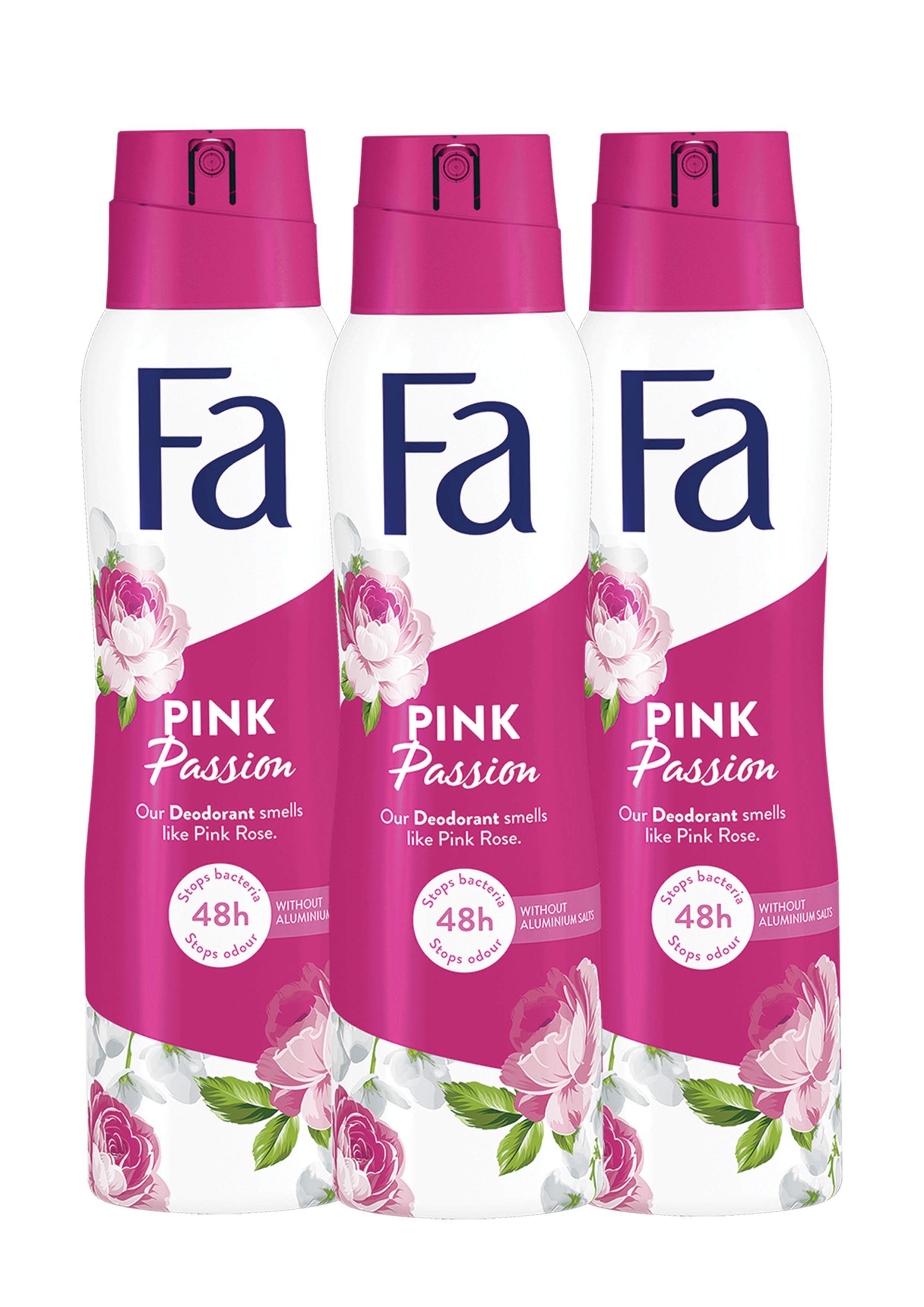 Buy Fa Pink Passion Deodorant Spray, 3x150ml Online in Oman | Talabat Oman
