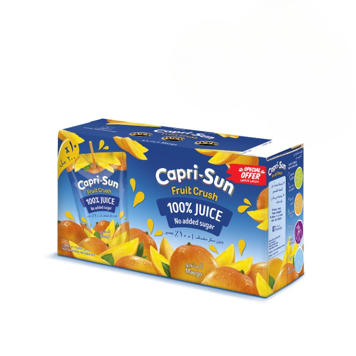 Buy Capri-Sun Mango Fruit Crush, 10x200ml Online in UAE | Talabat UAE