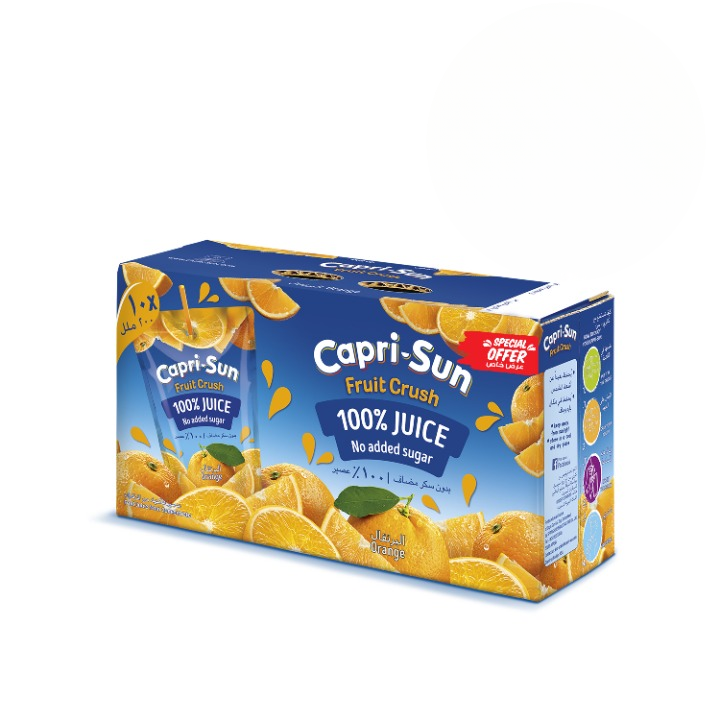 Buy Capri-Sun Orange Fruit Crush, 10x200ml Online in UAE | Talabat UAE