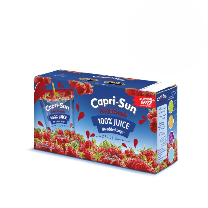 Buy Capri-Sun Strawberry Fruit Crush, 10x200ml Online in UAE | Talabat UAE