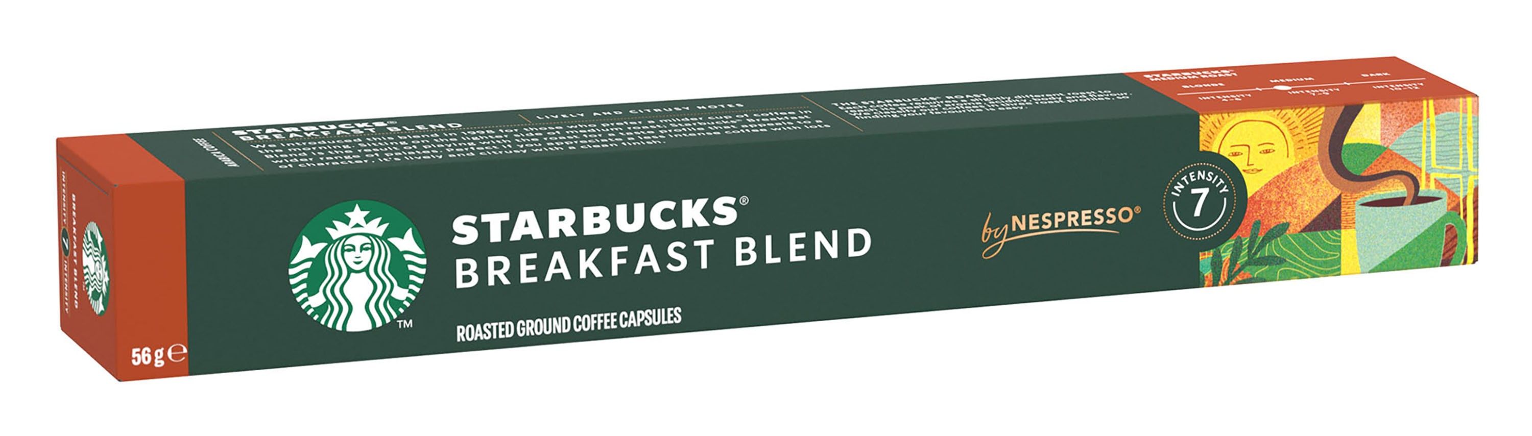 Buy Starbucks Breakfast Blend Nespresso Compatible Capsules, 10 pcs x ...
