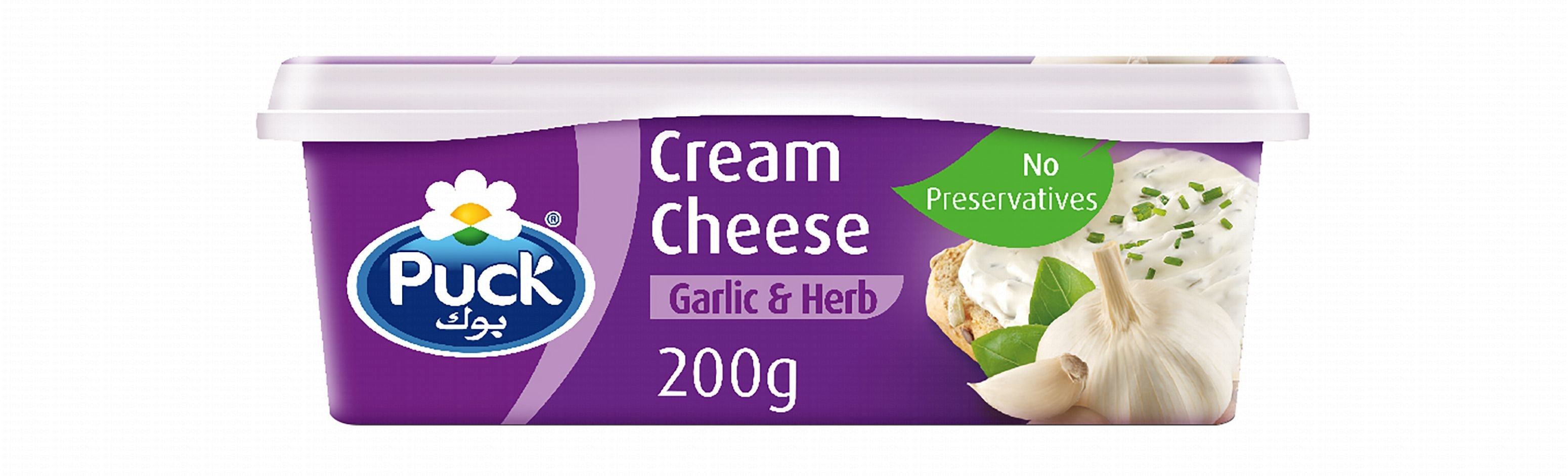 Buy Puck Garlic & Herbs Cream Cheese Tub 200 g Online in Oman | Talabat ...