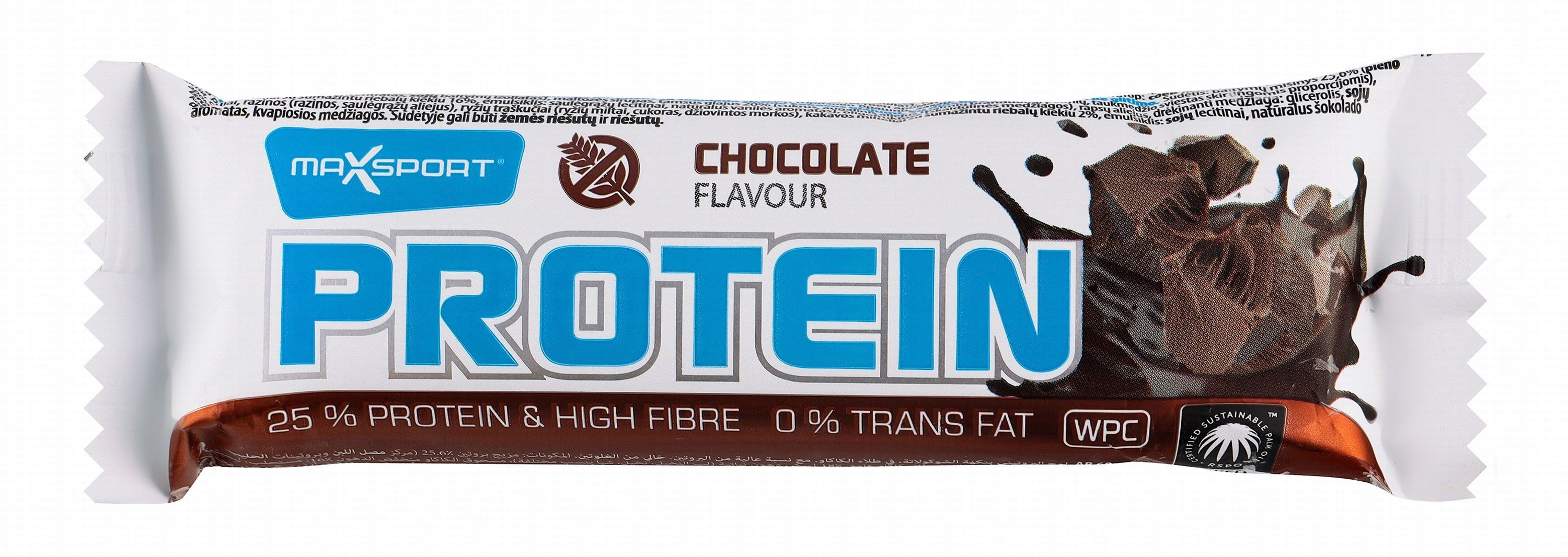 Buy MaxSport Chocolate Protein Bar Gluten Free, 60g Online in Jordan | Talabat Jordan