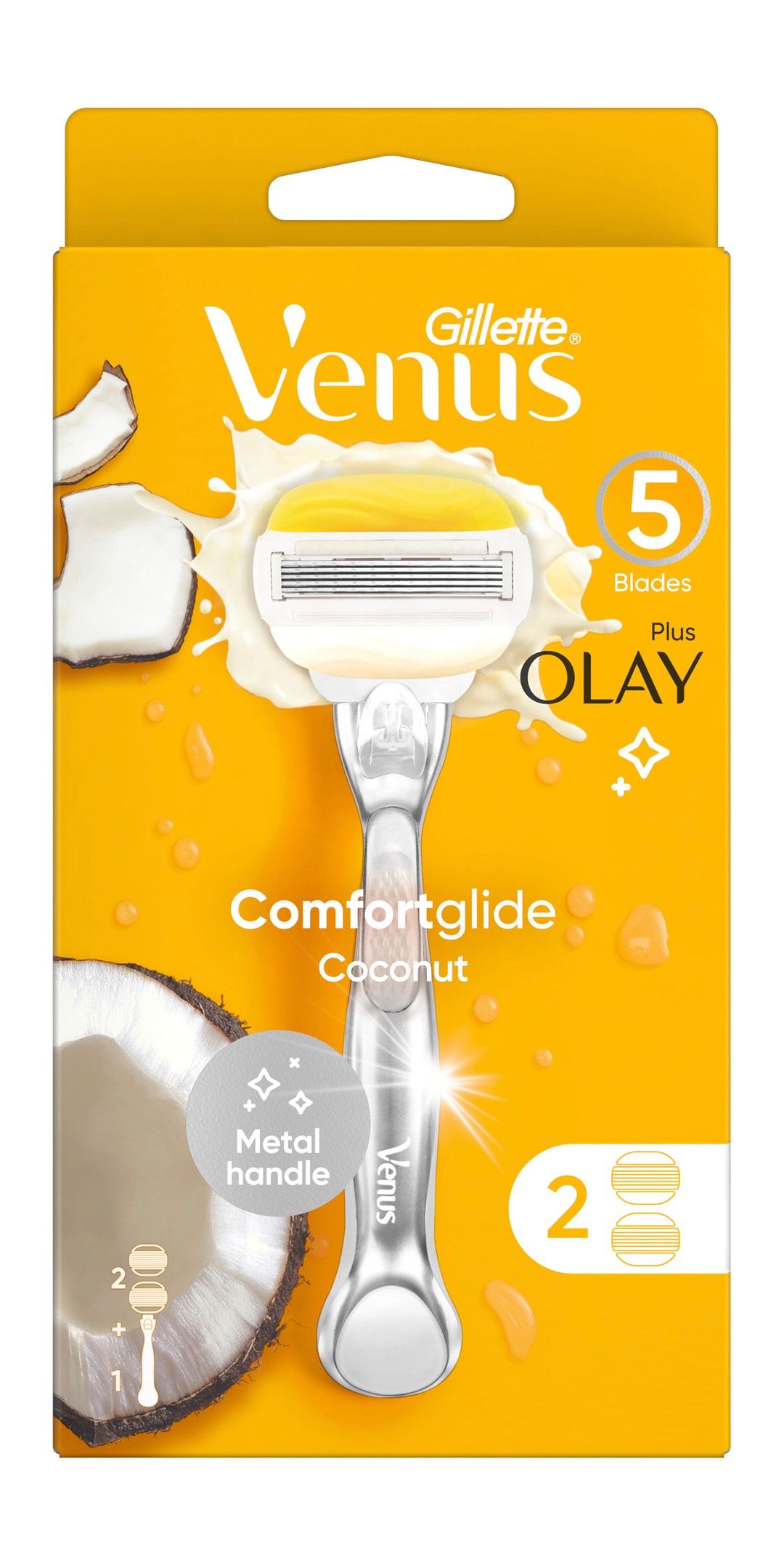 Buy Gillette Venus and Olay Plus Comfortglide Coconut Women's Razor ...