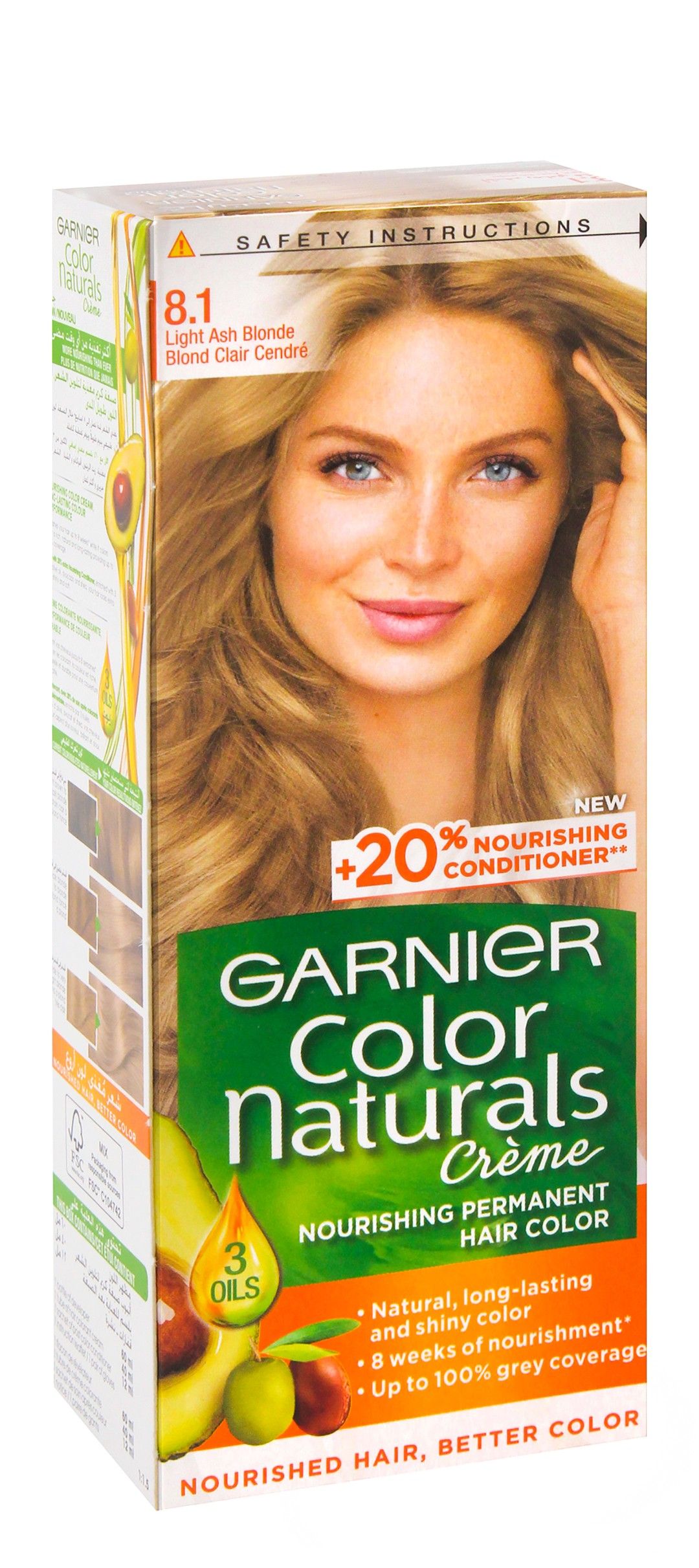 Buy Garnier Color Naturals Hair Color - 8.1 Light Ash Blonde Online in ...