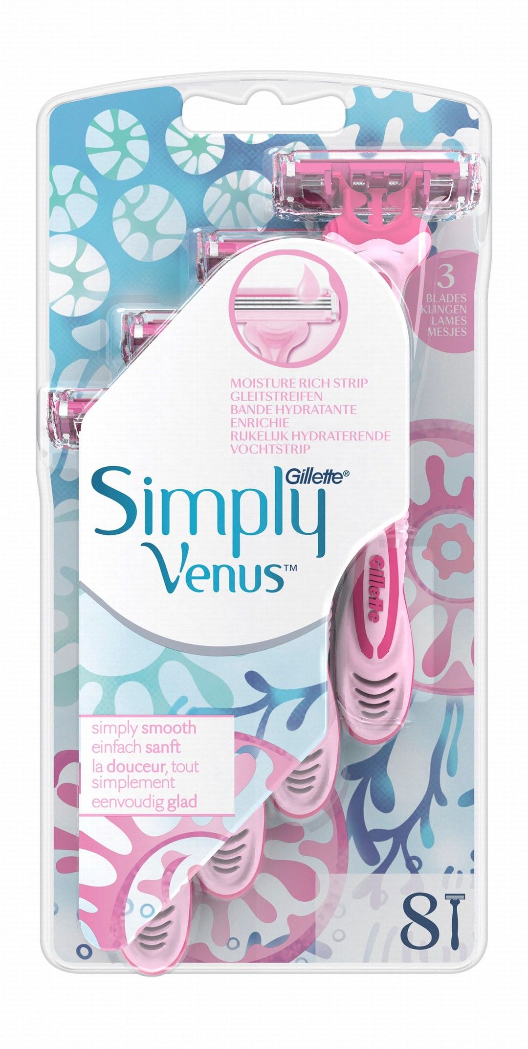 Buy Gillette Simply Venus 3 Master Reach 8 Bag Online in Oman | Talabat ...