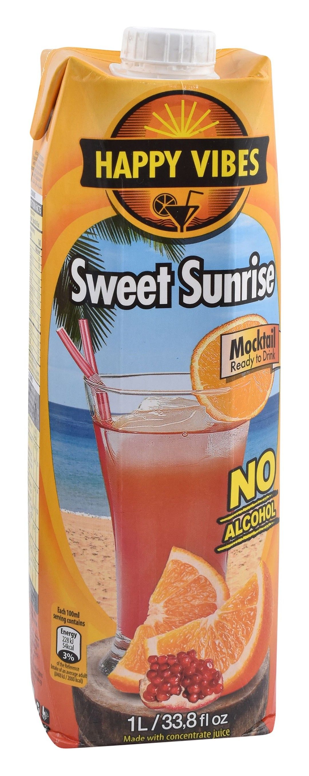 Buy Happy Vibes Sweet Sunrise Mocktail Drink, 1L Online in Kuwait ...